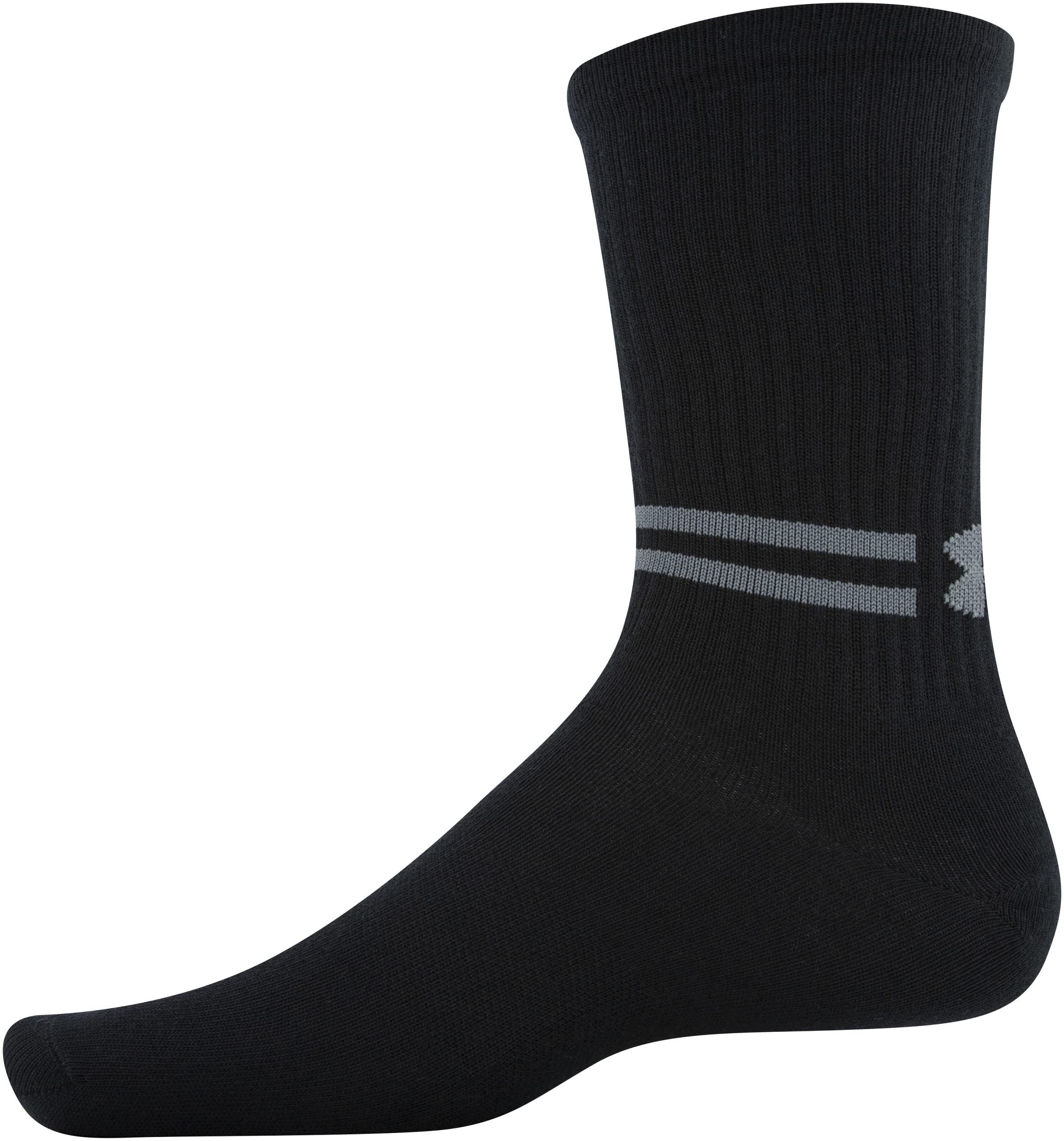 Under Armour Men's Essential Crew Socks, 6-Pairs, Black, Large