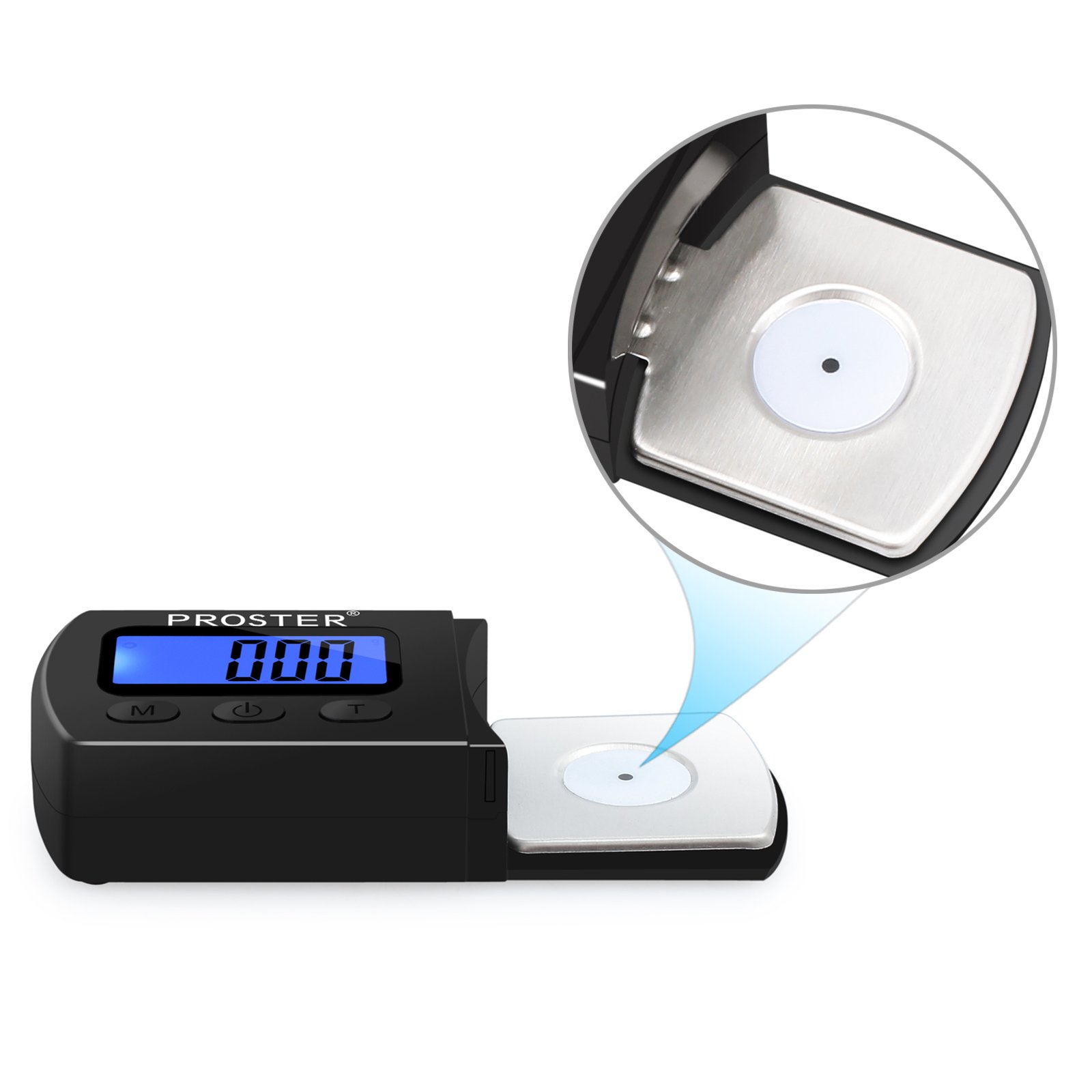 Proster 5g/0.01g Turntable Stylus Force Tracking Scale Phono Turntable Cartridge Pressure Gauge Tone Arm Scale Record Stylus Alignment with LCD Backlight for Tonearm Phono Cartridge