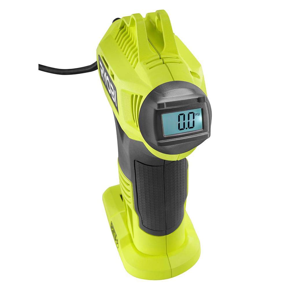 Ryobi P737D 18-Volt ONE+ Cordless High Pressure Inflator with Digital Gauge, 3.0 Ah LITHIUM+ HP High Capacity Battery, 18-Volt Charger, and Bag