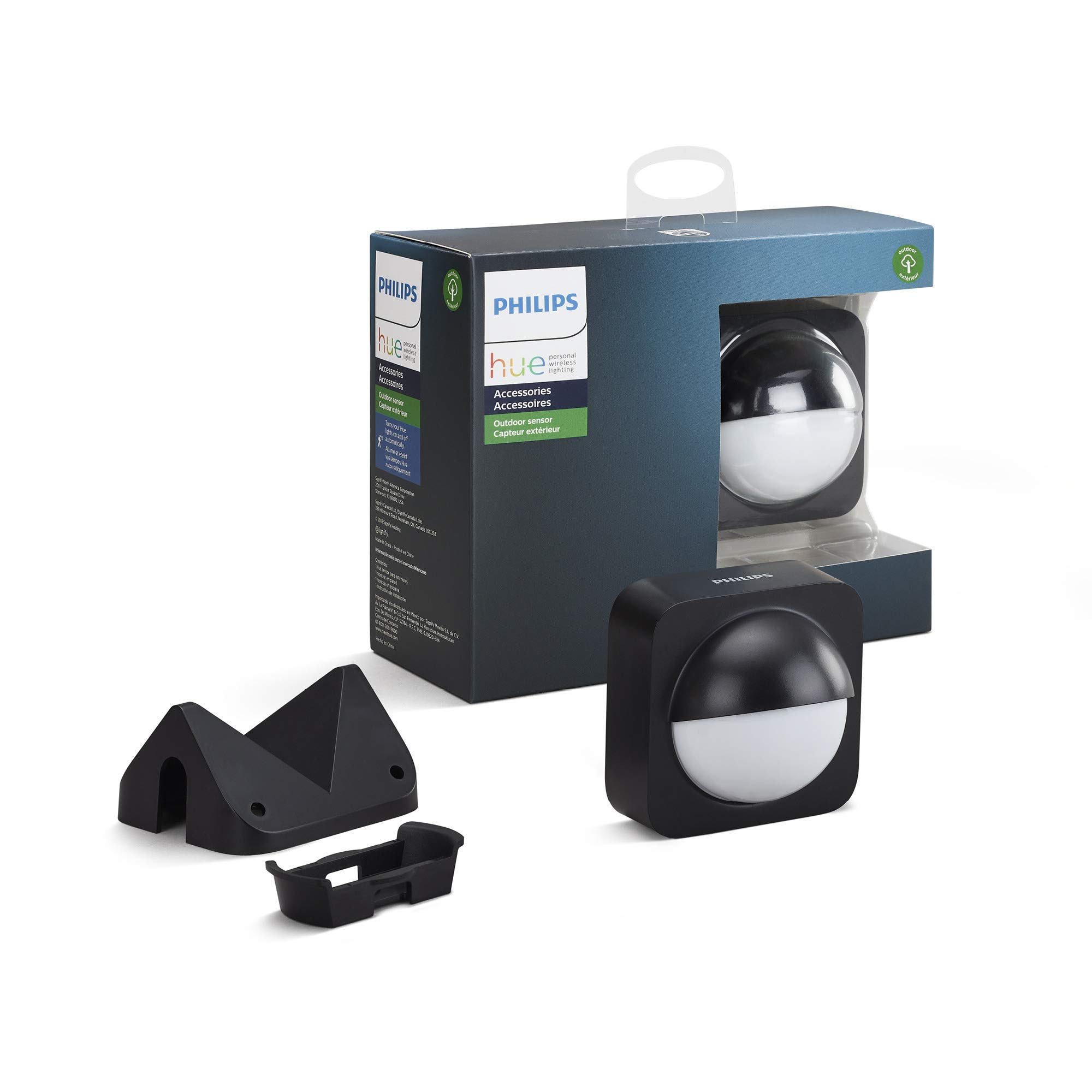 Philips Hue Dusk-to-Dawn Outdoor Motion Sensor for Smart Home, Wireless & Easy to Install (Hue Hub Required, for use with Philips Hue Smart Lights) (Renewed)