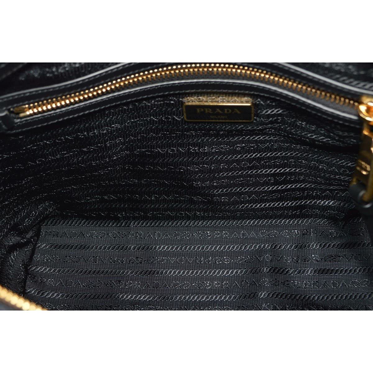 PradaWomens Black Tessuto Nylon Two-Way Satchel Handbag 1BA104
