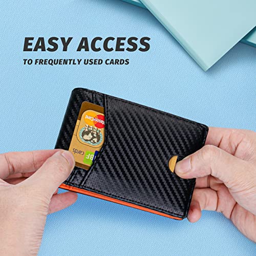 WRTEE Slim Wallet for Men Larger Capacity with 12 Slots RFID Blocking Bifold Credit Men's Wallet with ID Window Gift Box…