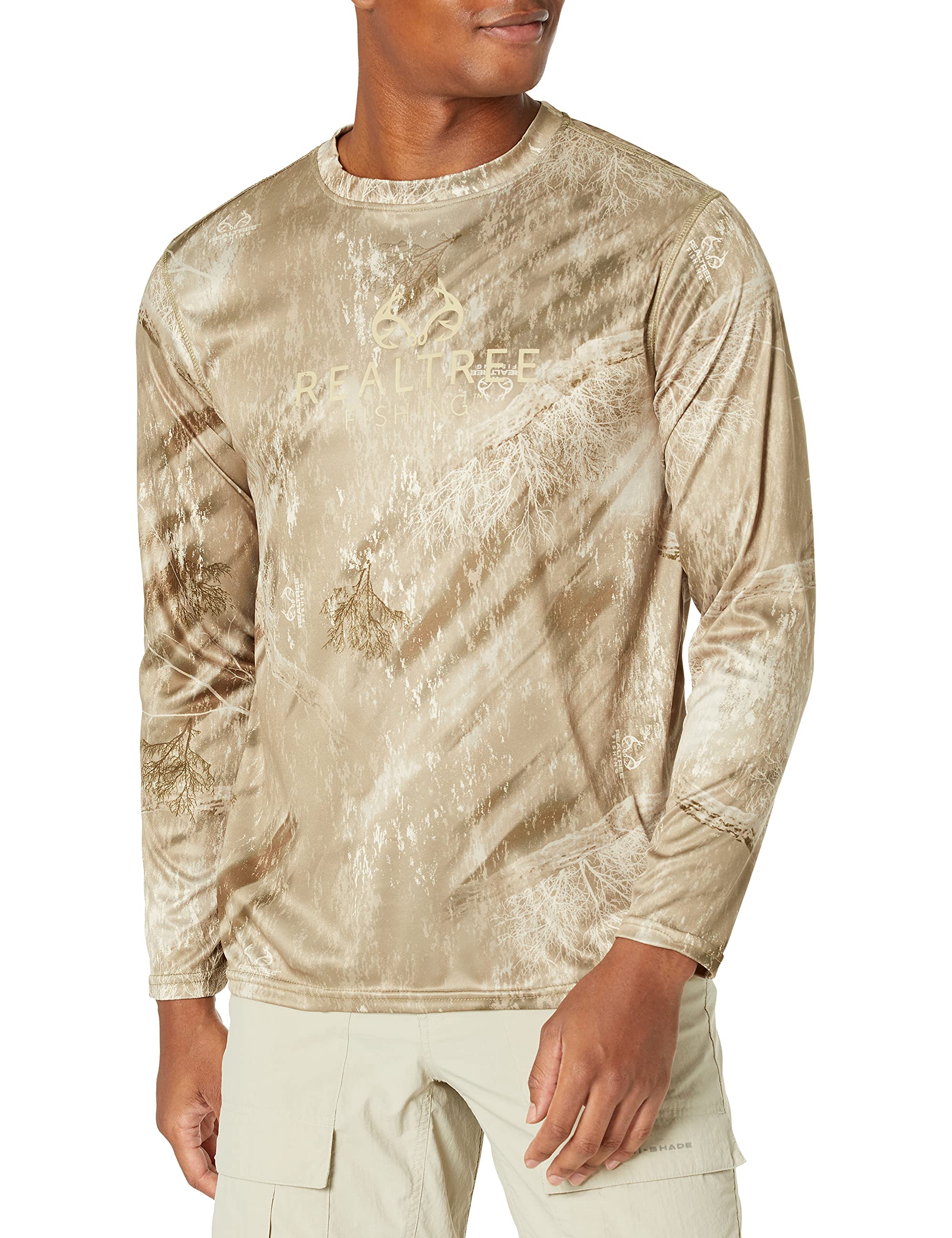 Staghorn Performance Tech Fishing Long Sleeve Shirt, Army Fatigue, M