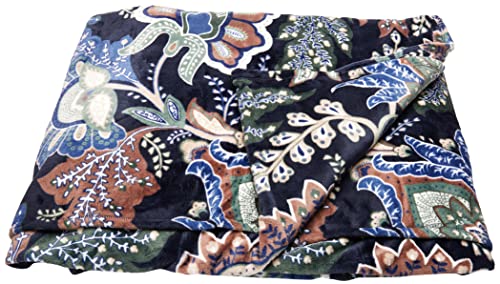 Vera Bradley Women's Oversized Fleece Plush Throw Blanket, Java Navy Camo, Full/Queen