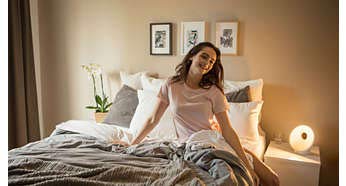 Philips SOMNEO Sleep & Wake-Up Light Therapy Lamp Sunrise Alarm and Sunset Fading Night Light, White (HF3651/60)