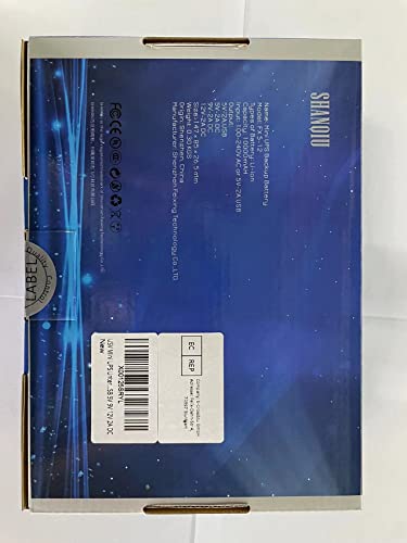 Shanqiu Mini UPS Battery Backup Uninterruptible Power Supply for Router, Modem, Security Camera, Input DC or USB Output USB 5V DC 5V 9V 12V 2A (37Wh)
