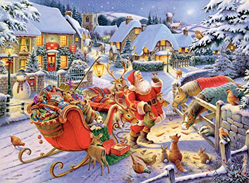 Ravensburger 15031 Collection No.1 Market & Santa's Christmas Supper 2X 500pc Jigsaw Puzzle,