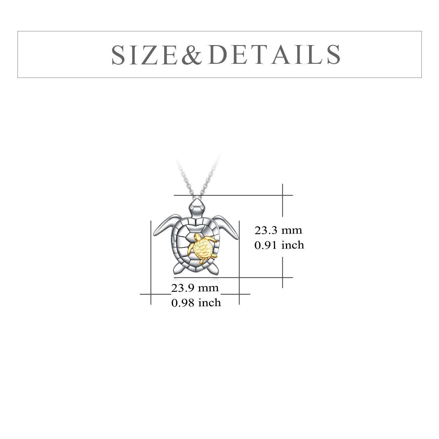 Sterling Silver Turtle Locket Necklace That Holds Pictures Mother Daughter Pendant for Women Mom