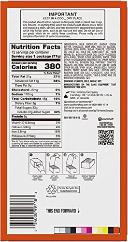 REESE'S Peanut Butter Creme Snack Cakes Packs, 2.75 oz (2 Pieces, 12 Count)