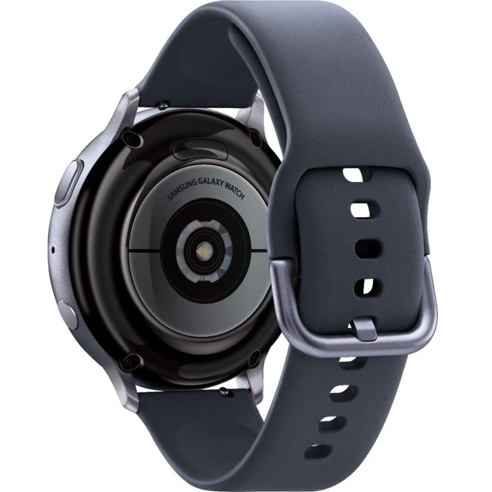 SAMSUNG Galaxy Watch Active2 (Silicon Strap + Aluminum Bezel) Bluetooth - International , Heart Rate Monitor, (Aqua Black, R820-44mm)