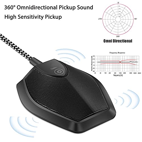 ZSEDP Omni-Directional USB Condenser Microphone Mic for Meeting Business Conference Computer Laptop Voice Studio Speech Microphone