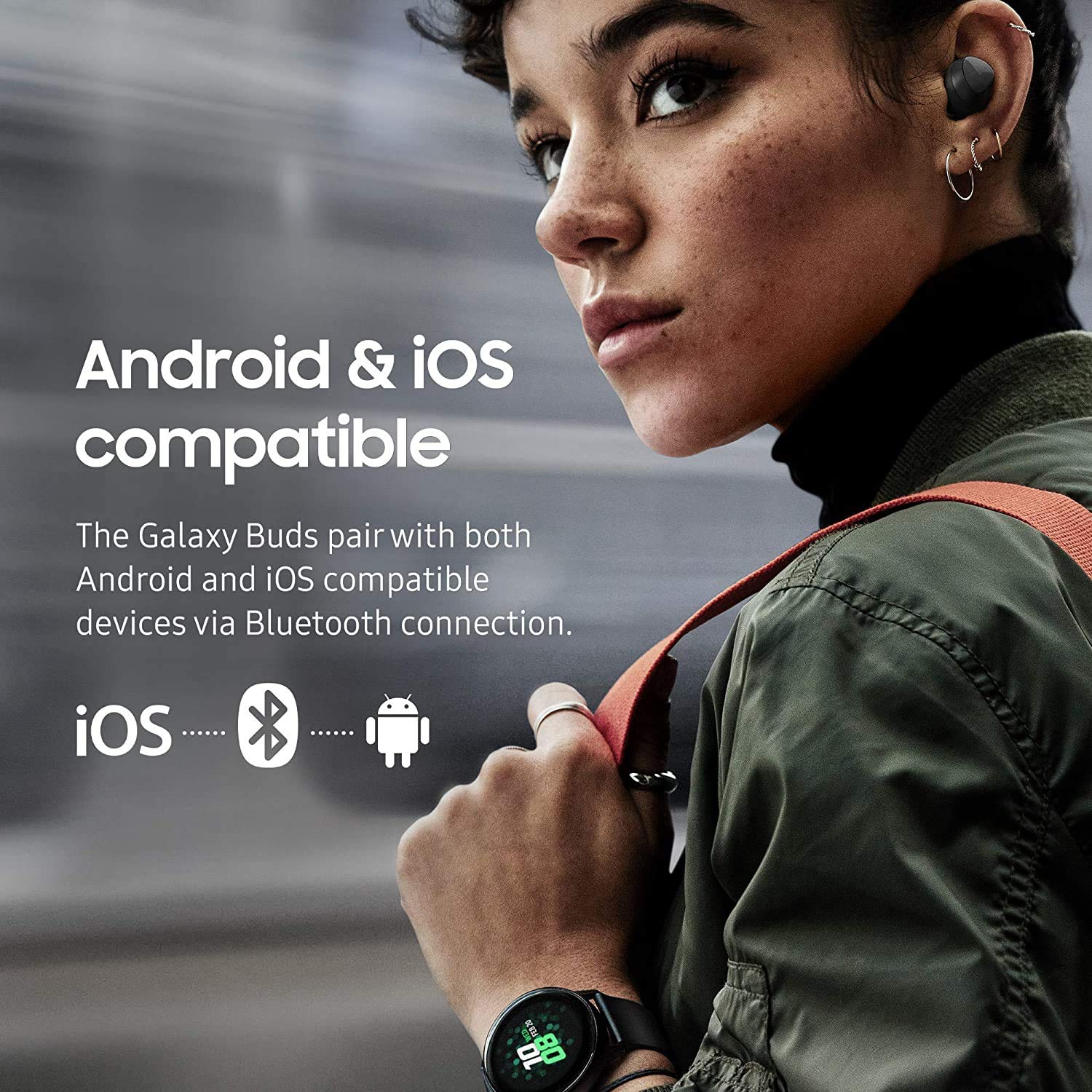 SAMSUNG Galaxy Buds SM-R170 True Wireless Bluetooth Earbuds w/10w Wireless Mat (US Retail Packing)