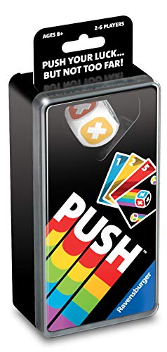 Ravensburger Push Family Card Game for Kids & Adults Age 8 & Up - Push Your Luck… but not Too far! , Black
