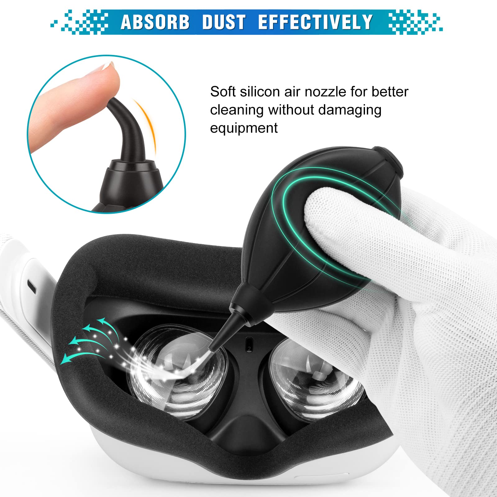 Unido VR Accessories Cleaning Kit for Lens Cleaning Compatible with Cameras/DJI Drone/PS4 VR Headset Lens.