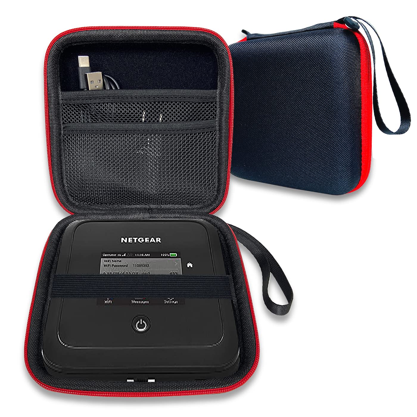 RAWECUD Hard Case for NETGEAR Nighthawk M5 5G Mobile Hotspot MR5200 WiFi Router, Protective Travel Case for NETGEAR Wireless WiFi Hotspot Router MR5100 MR2100 MR1100 Accessories(Case Only)
