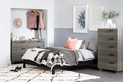 South Shore Cavalleri 6-Drawer Double Dresser, Gray Maple
