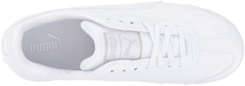 PUMA Roma Basic JR Sneaker (Little Kid/Big Kid) , White/Light Gray, 1.5 M US Little Kid