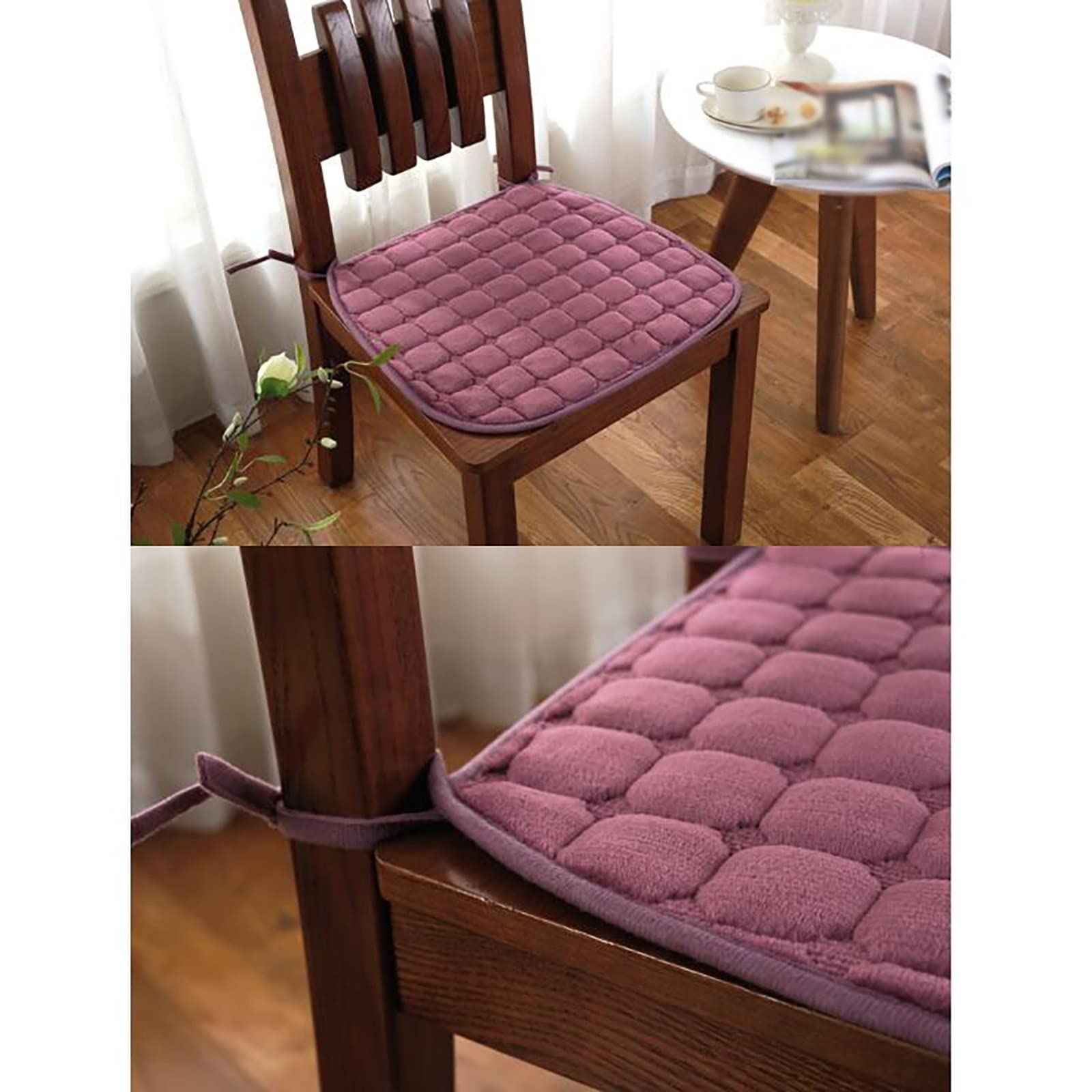 TUNKENCE Kitchen Chair Cushions Desk Chair Cushion Chair Pad with Back Support Seat Cushions Pillows with Ties for Dining Chairs, Office Soft and Comfortable
