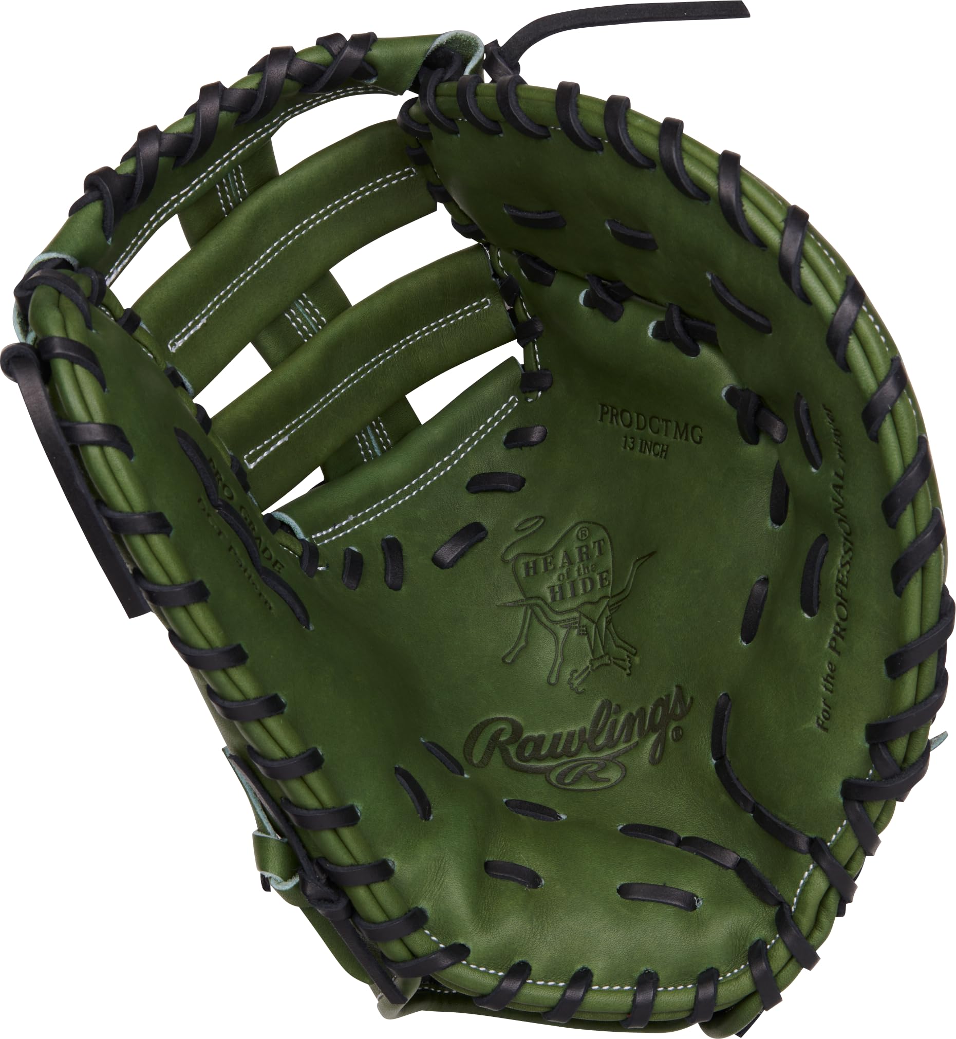 Rawlings | Heart of The Hide Baseball First Base Mitt | Right Hand Throw | 13" - SPDB Web | Military Green