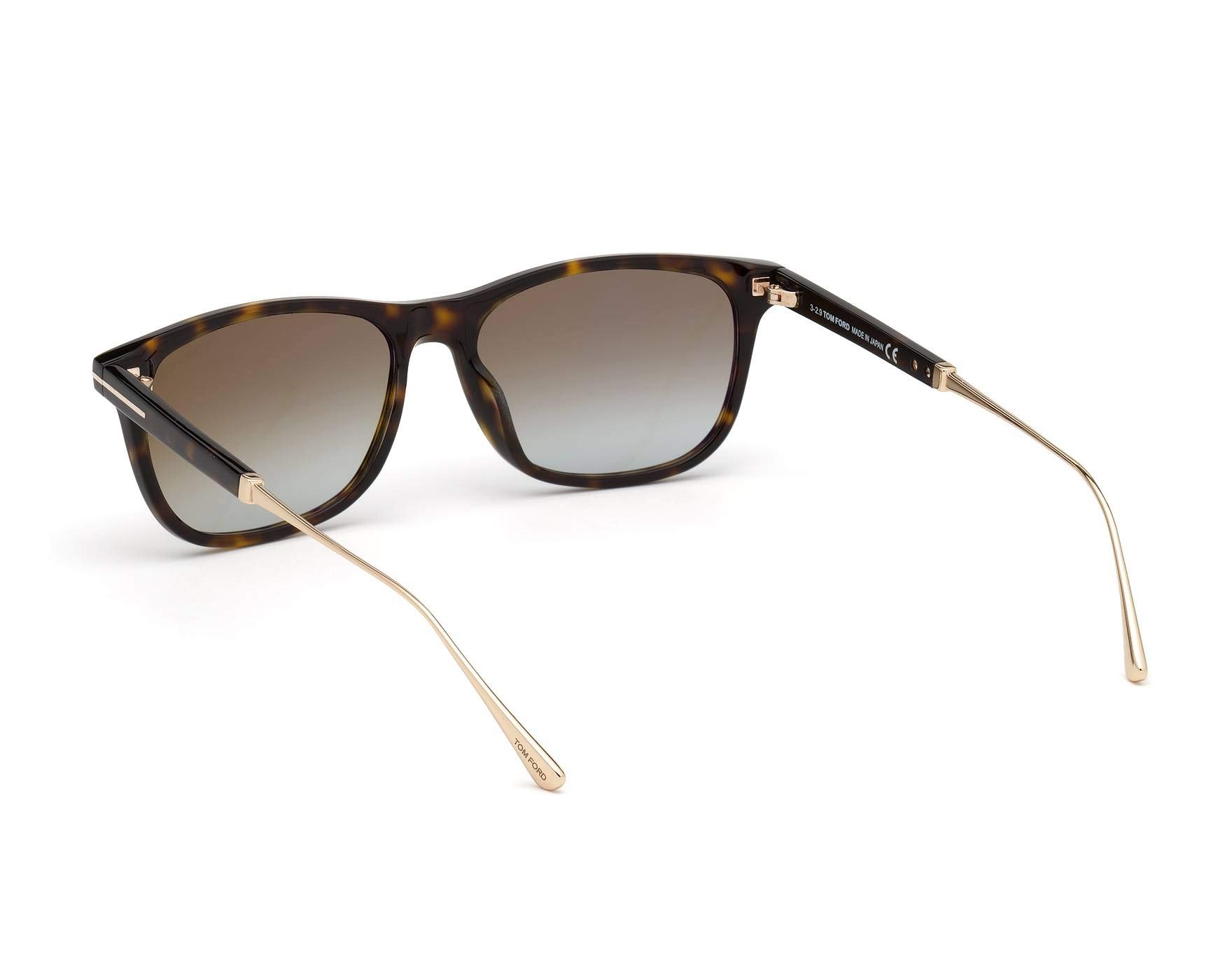 Tom Ford CALEB FT 0813 Dark Havana Gold/Brown Shaded 55/15/145 men Sunglasses