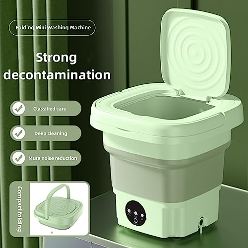 Portable Washing Machine,8L Large Capacity Foldable Washer,Portable Small Household Dormitory Washing Machine,Mini Telescopic Washer,Suitable for Apartments, Dormitories, Hotels (8L,Purple)