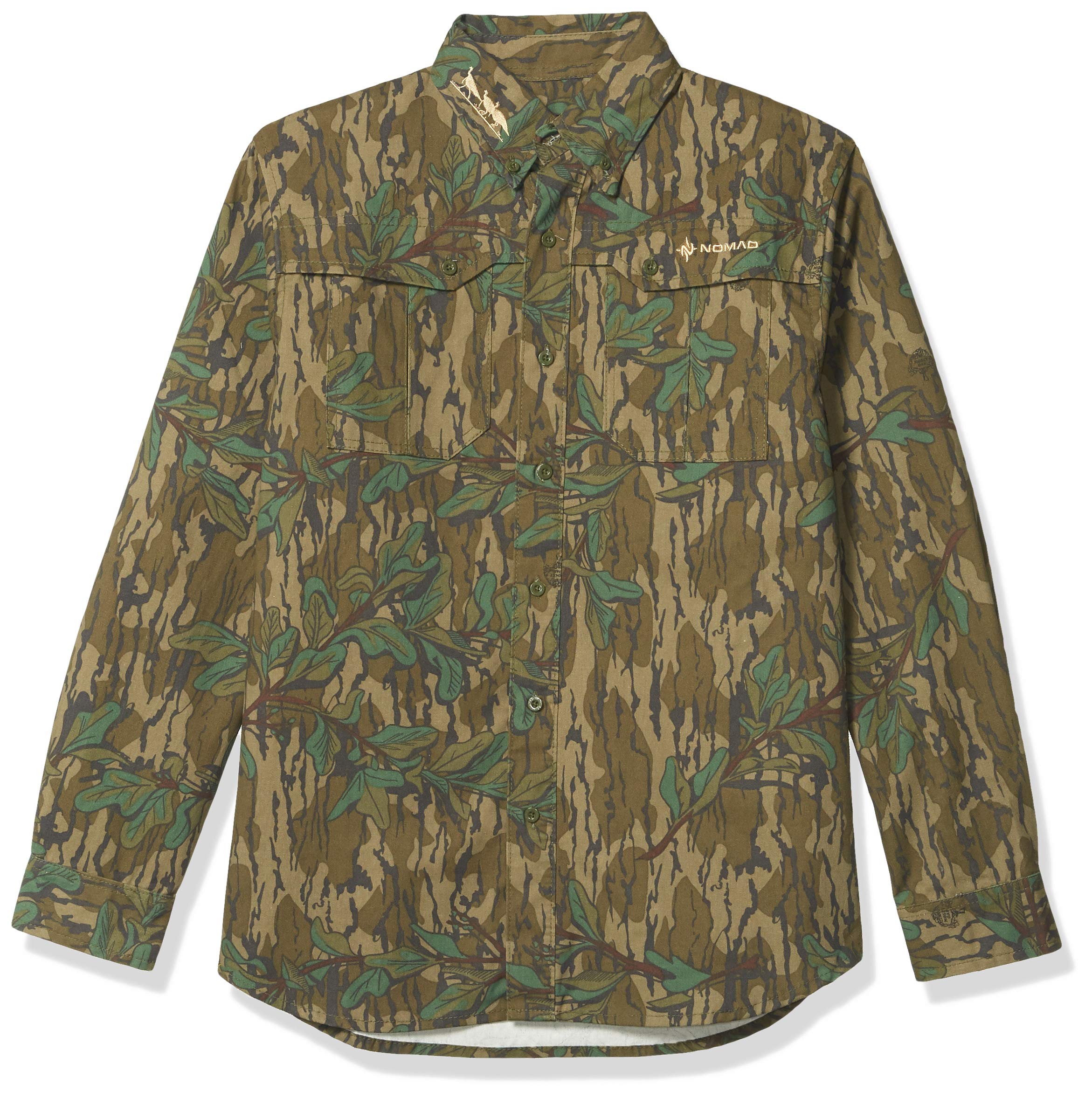 Nomad Outdoor Nwtf Woven Shirt Ls, Mossy Oak Greenleaf, Small