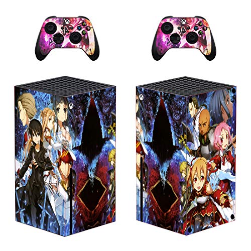 Stickers Decals Skin Sword Art for X-box-One-Series X, Cover Protector Wrap Durable Full Set Protection Faceplate Console by KAJAL MANI
