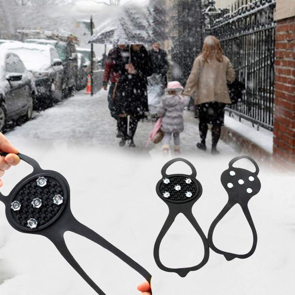 Zerlibeaful Yak Tracks Women Small for Hiking Grips Shoes Cover Spikes Boots Step Crampons Cleats Snow Ice Equipment Sled