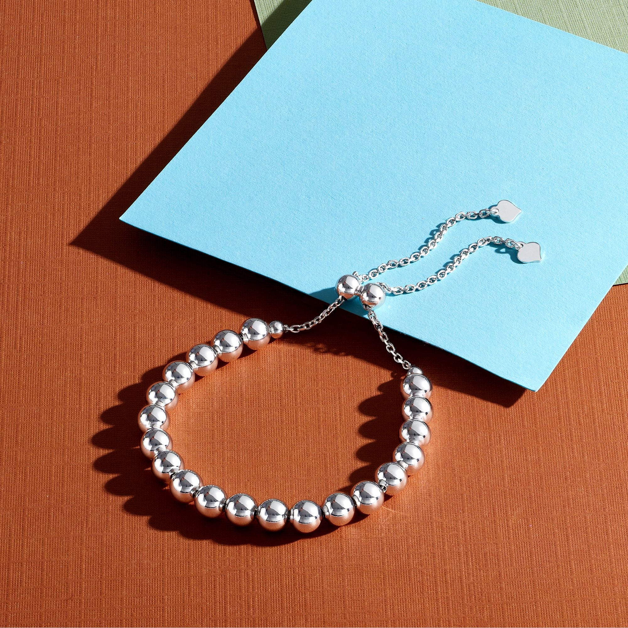 Ross-Simons 6mm Sterling Silver Bead Bolo Bracelet