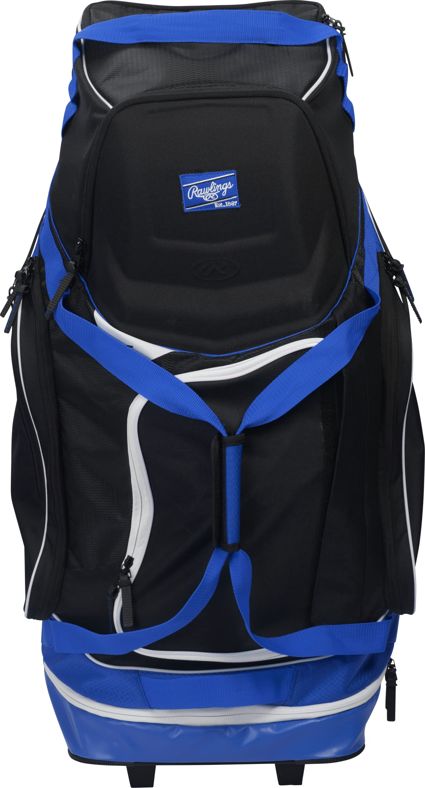 Rawlings | R1502 Wheeled Catcher's Bag | Baseball/Softball | Royal