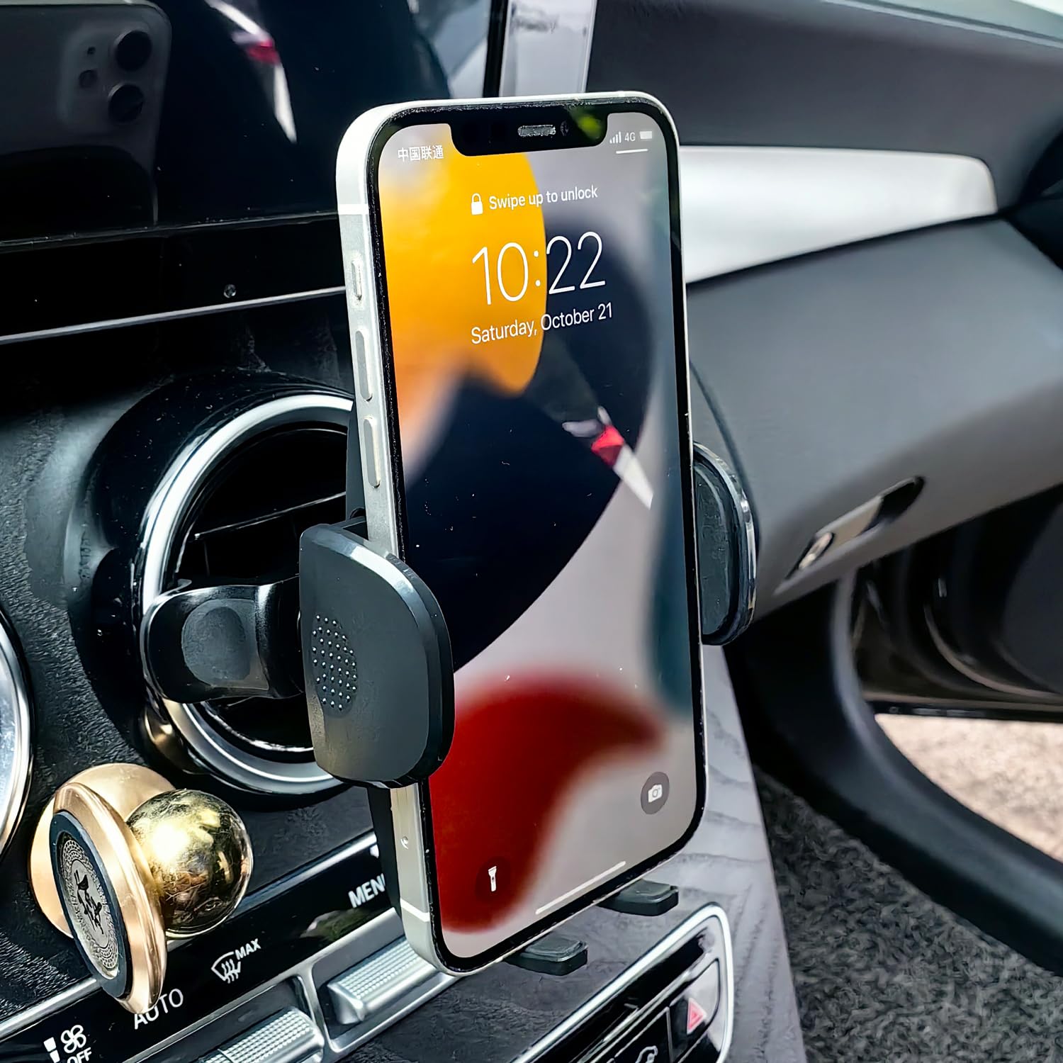 szyuchen Car Cell Phone Holder Mount for Jeep Wrangler (2007-2024) JL JK 4XE Gladiator (2020-2024) Rubicon Sahara JKU Sport S Mojave X Accessories Circular Air Vents Cellphone Mobile Phone Stand