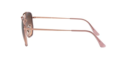 Ray-Ban RB3648M The Marshal II Hexagonal Sunglasses, Copper/Pink Gradient Brown, 52 mm