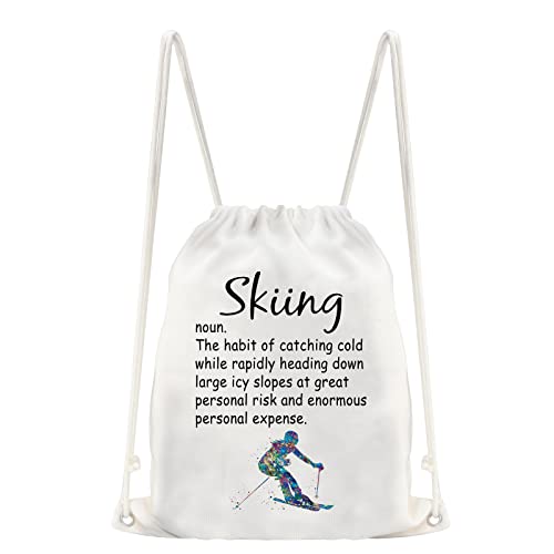 WCGXKO Skiing Gifts Skiing Backpack Skiing Lover Gifts Ski Coach Gift For Women Skiing Team Gifts Backpack (Skiing Backpack)