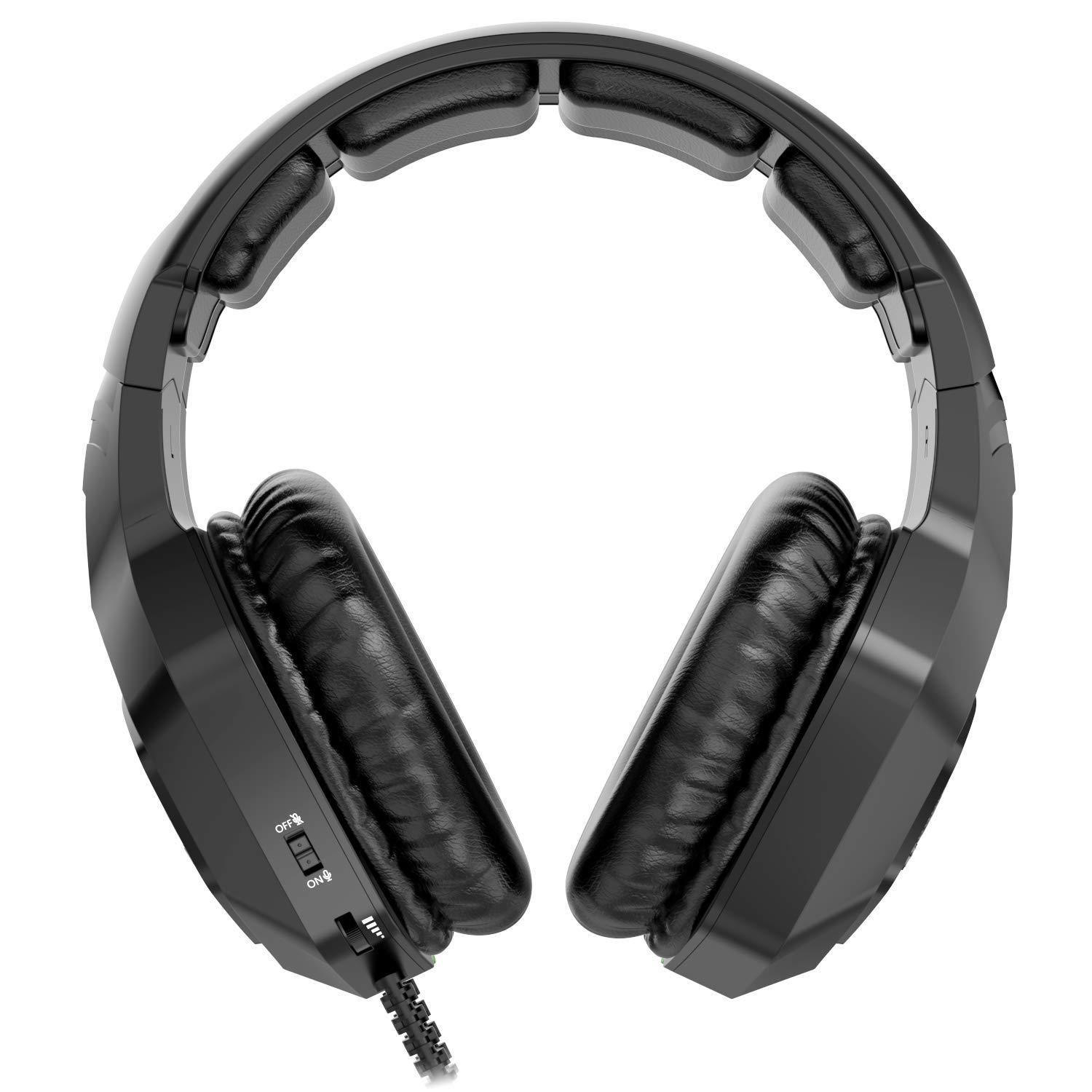 SOULION Tracer 30 PC Gaming Headset, Virtual 7.1 Stereo Surround Sound Headphones with Noise Cancelling Microphone, RGB Lights, USB Plug for Laptops Computers