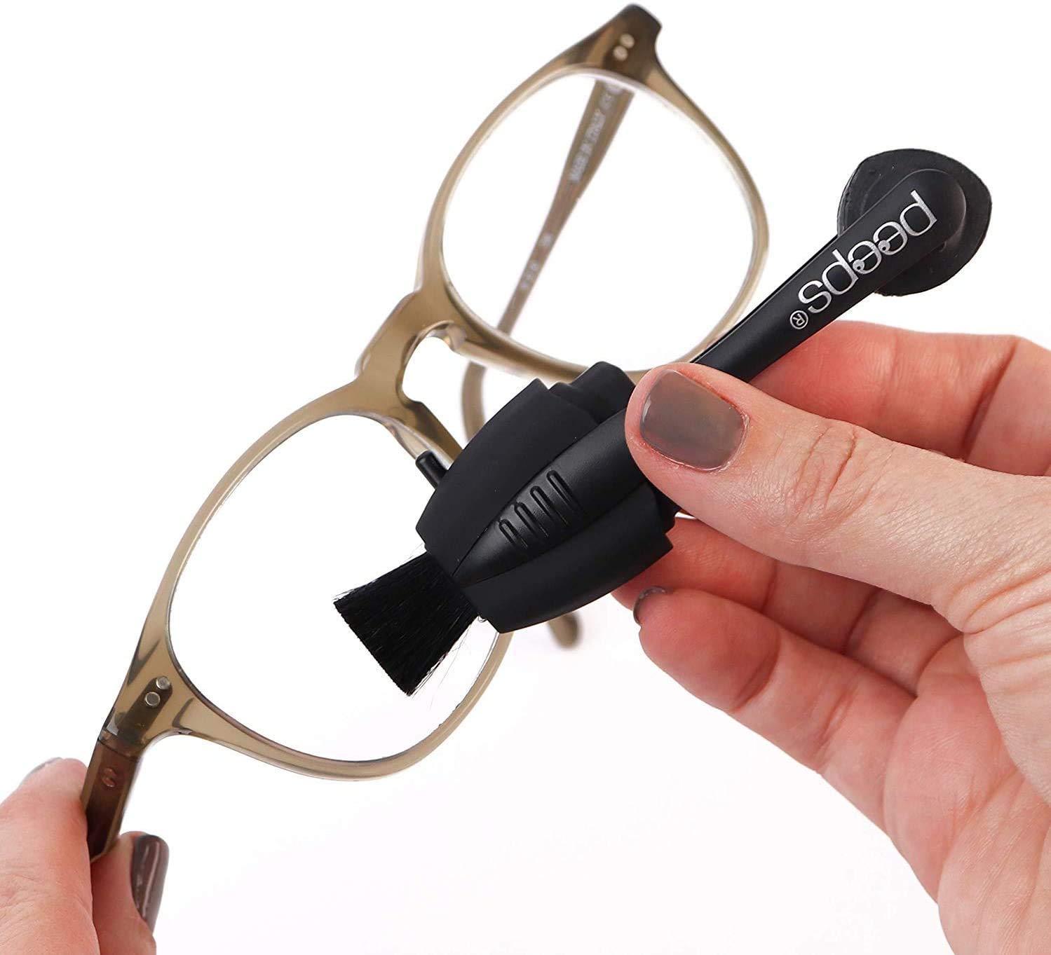 Peeps CarbonKlean Glasses Cleaner - for Eyeglasses, Reading Glasses, and More - Lens Cleaner With Carbon Microfiber Tech - Injected Pink - 1 Count (Pack of 1)