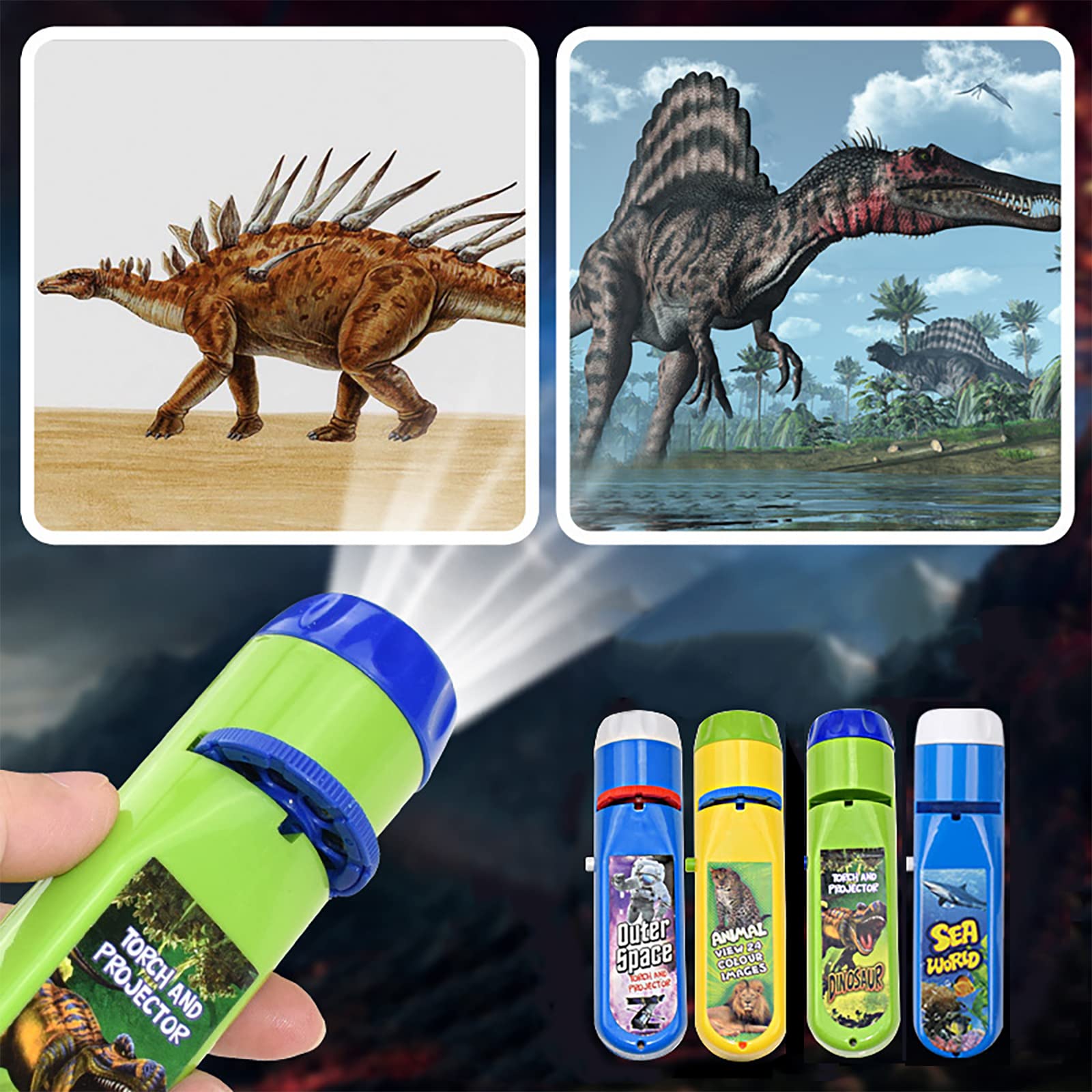 NOOLY Torch Projector Toy for Kids Flashlight Educational Toy 3 + Years Old TYWJ-01 (Vegetables and Fruits) U004