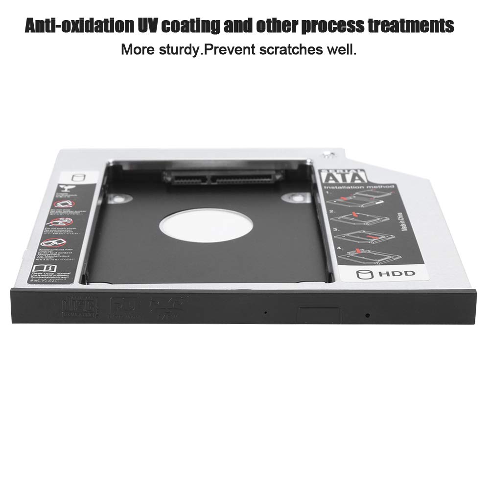 State Drive Bracket, Aluminum Alloy Lightweight Computer Accessory Thickened for 9.5 MM SSD