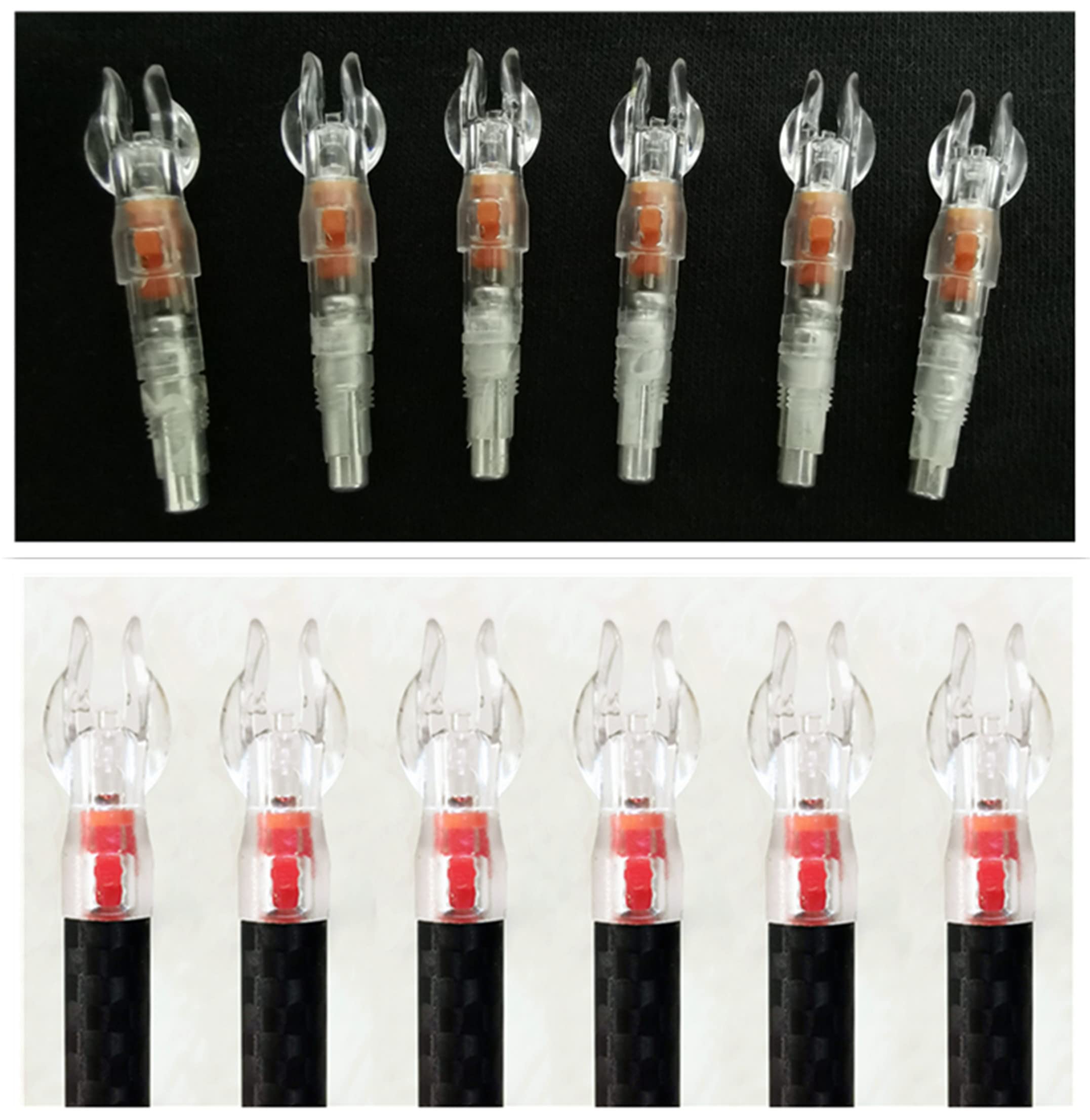 ZOEKO LED Lighted Archery Arrows Nocks .244β/6.2mm Automatically Bowstring Activated Knock for Archery Arrows Shafts