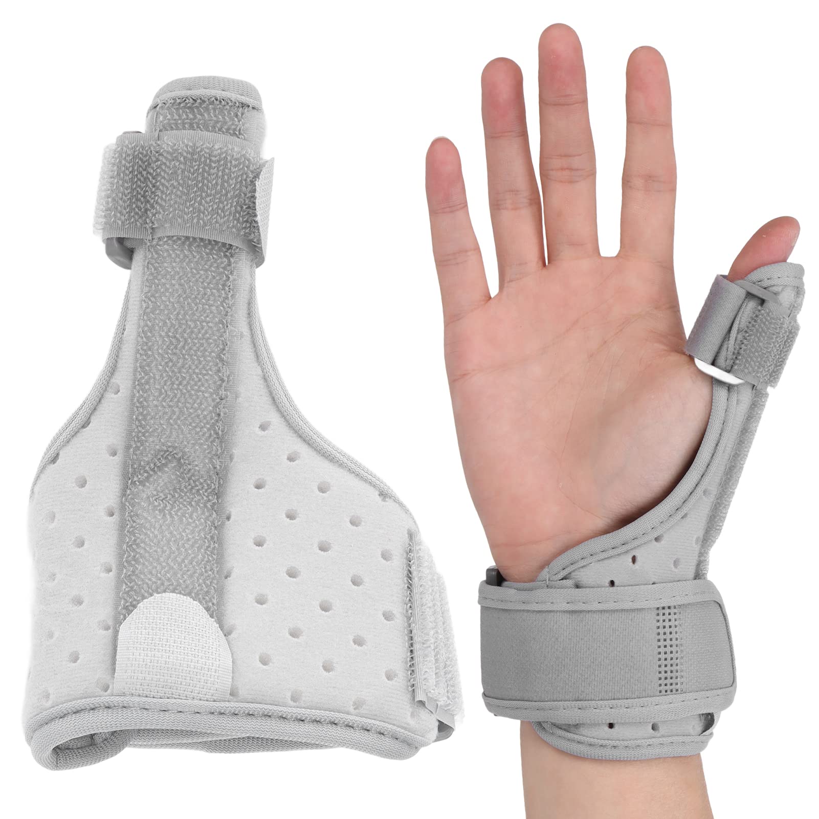 Zyyini Thumb Support Brace, Breathable Thumb Joint Brace Spica Splint For Pain Relief,Thumb Joint Stabilizer For Arthritis Soft Tissue Injuries,Fit Right & Left Hand Thumb Splint Exerciser