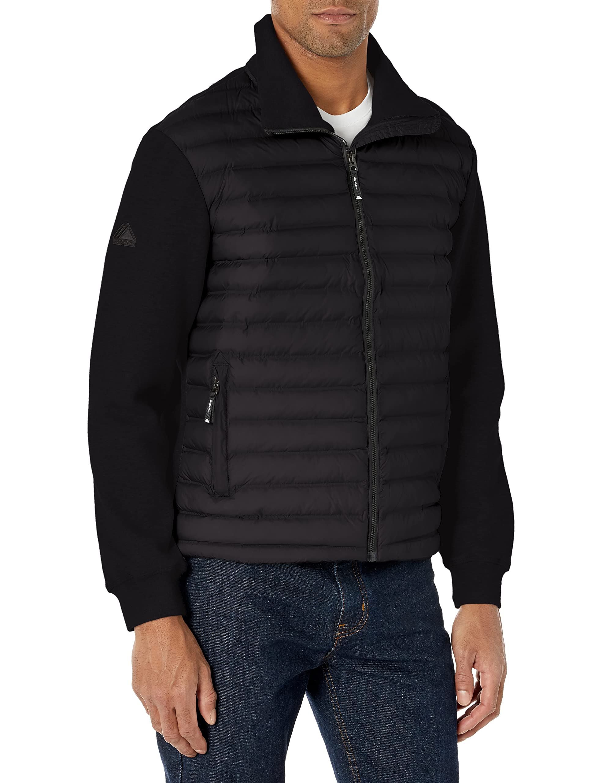 Superdry Men's Mountain Hybrid Bomber, Black, Large