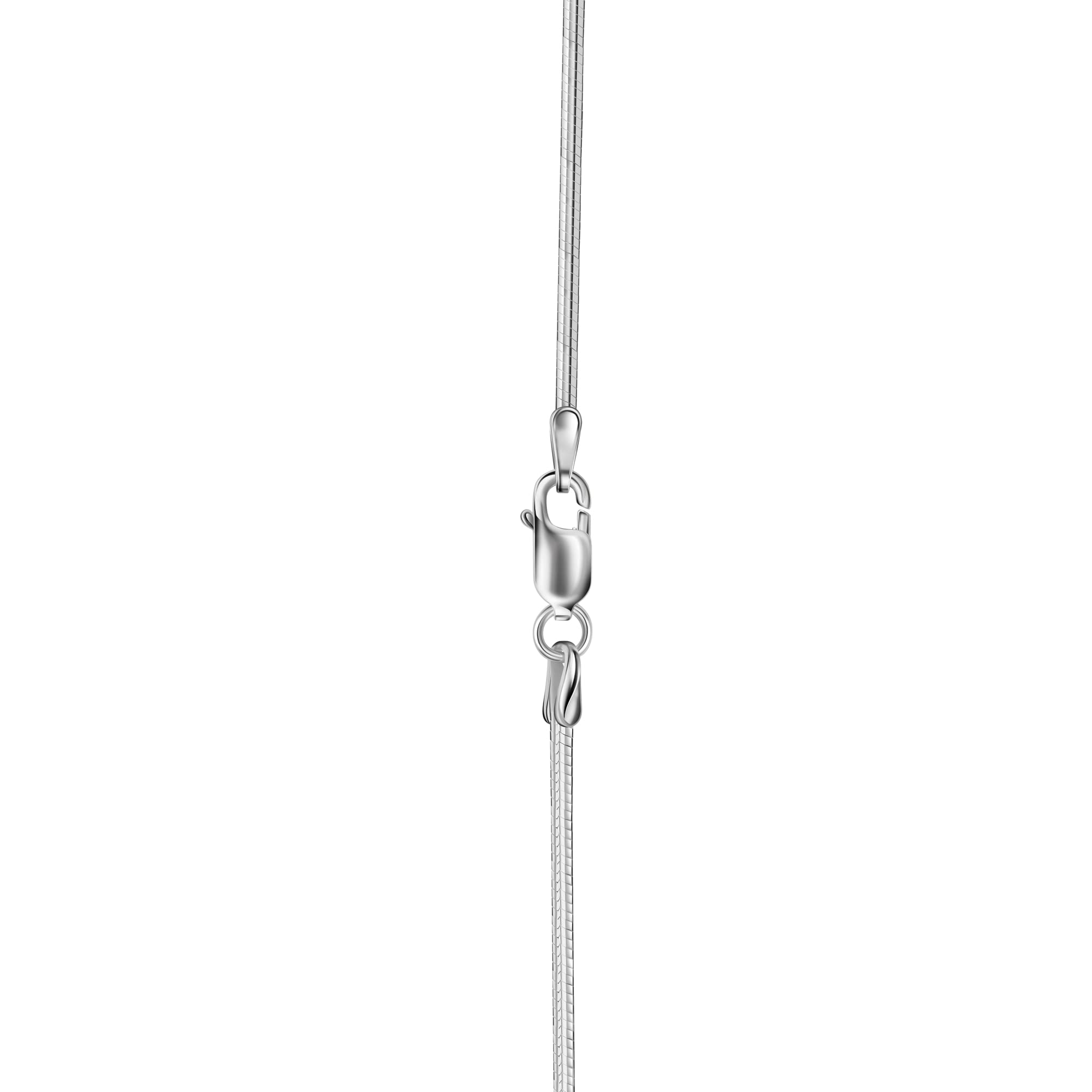 PORI JEWELERS 925 Sterling Silver 1.5MM Magic 8 Sided Italian Snake Chain (18, Silver)