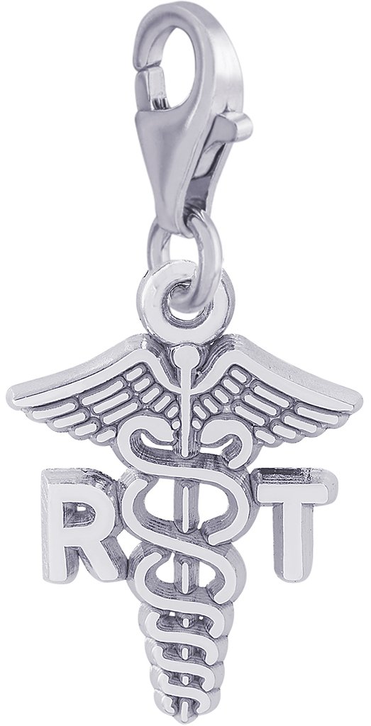 Rembrandt Charms, RT Caduceus with Clasp.925 Sterling Silver
