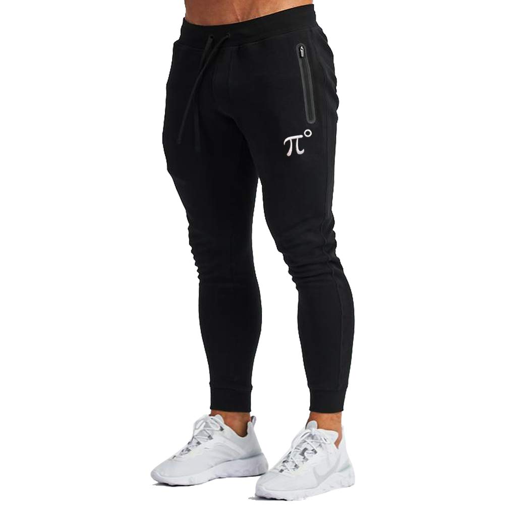 PIDOGYM Men's Slim Jogger Pants,Tapered Sweatpants for Training, Running,Workout with Elastic Bottom Black