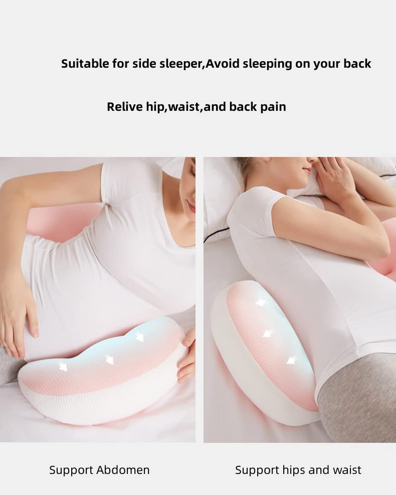WYXunPlanet Soft Maternity Pillow | U-Shaped Design | Detachable Extension | Full Body Comfort & Pregnancy Relief(Pink)