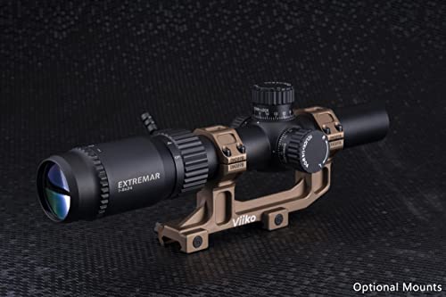 Viiko 1-5x24 Rifle Scope Long Eye Relief Scope LPVO 7.6’ Eye Relief Huge Eye Box Fits Mosin 1891/30 M39 M44(Mount Not Included)