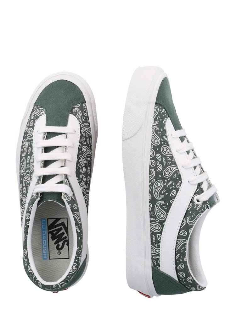 Vans Men's Bold Ni Sneakers, (Bandana) Jungle Green/True White, Size 9.5