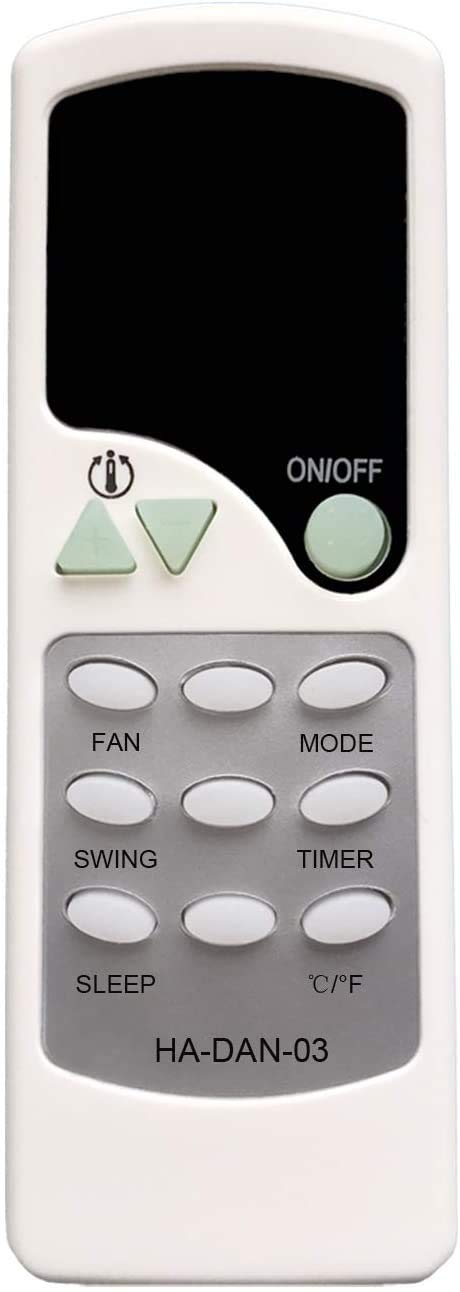 Replacement for DANBY Air Conditioner Remote Control for Model DPA120E1BDB DPA120E1WDB DPA100EAUWDB DPA100EAUBDB DPA120EAUWDB DPA120EAUBDB DPA120HEAUBDB DPA140HEAUBDB DPA140HEBUBDB DPA140HEAUWDB