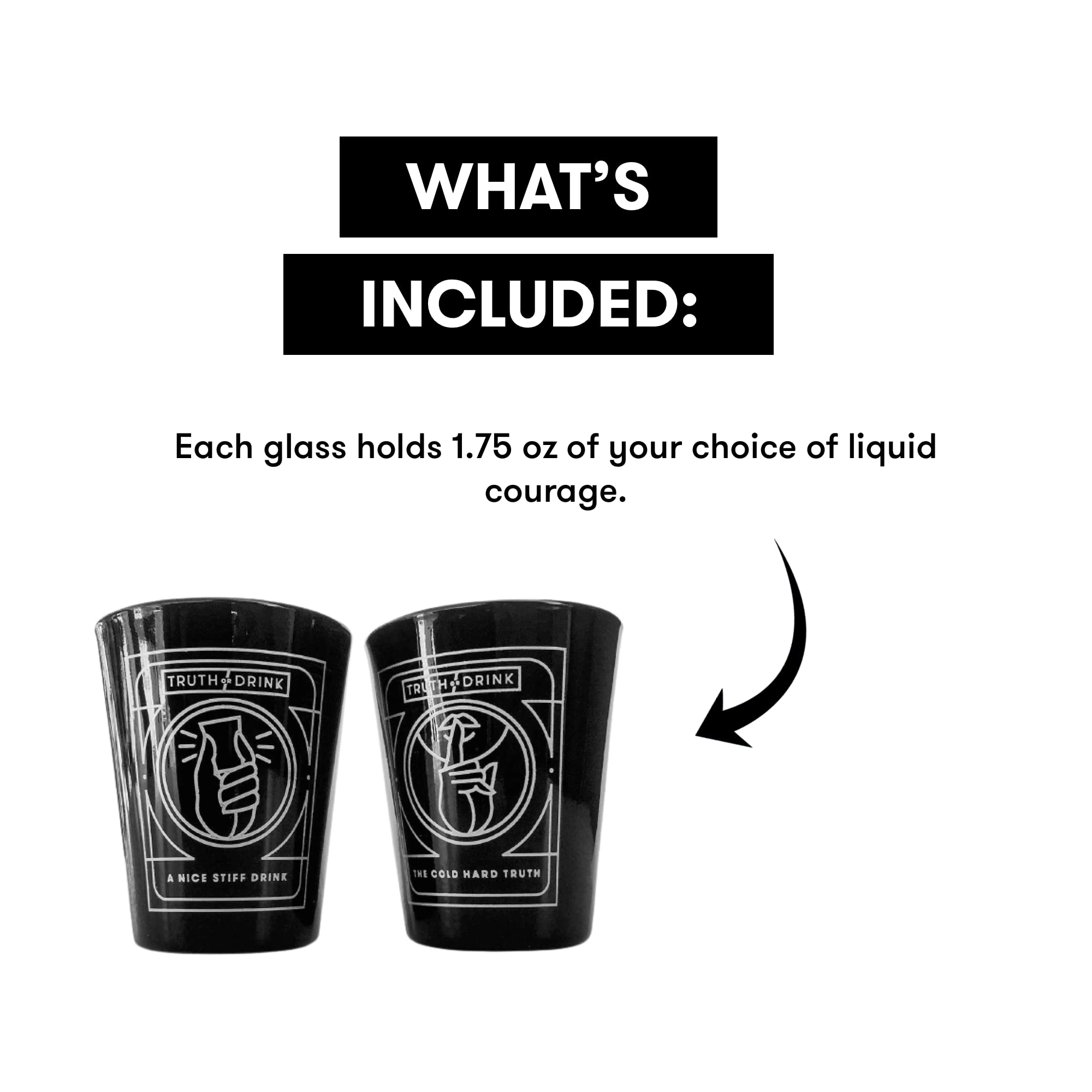 Truth or Drink: Shot Glasses Add-On β 2 Custom Shot Glasses for The Ultimate Game Night Experience