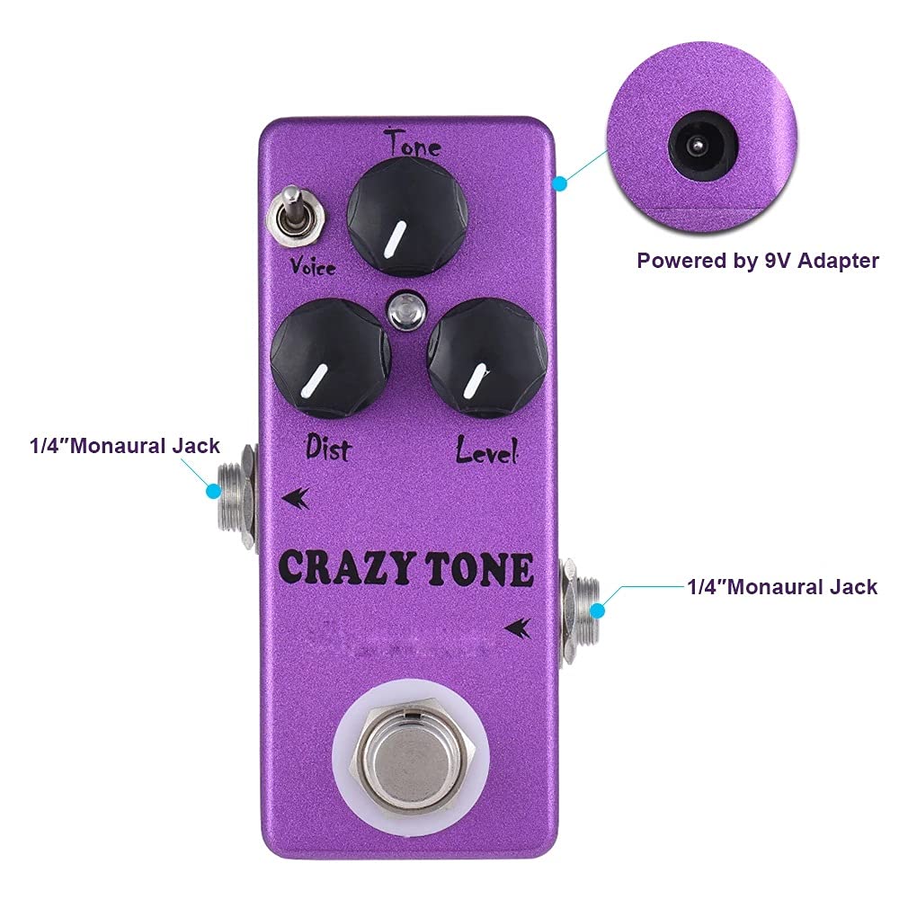 ZYZMH MP-50 Crazy Tone riot Distortion Mini Single Guitar Effect Pedal True Bypass Guitar Pedal Guitar Accessories