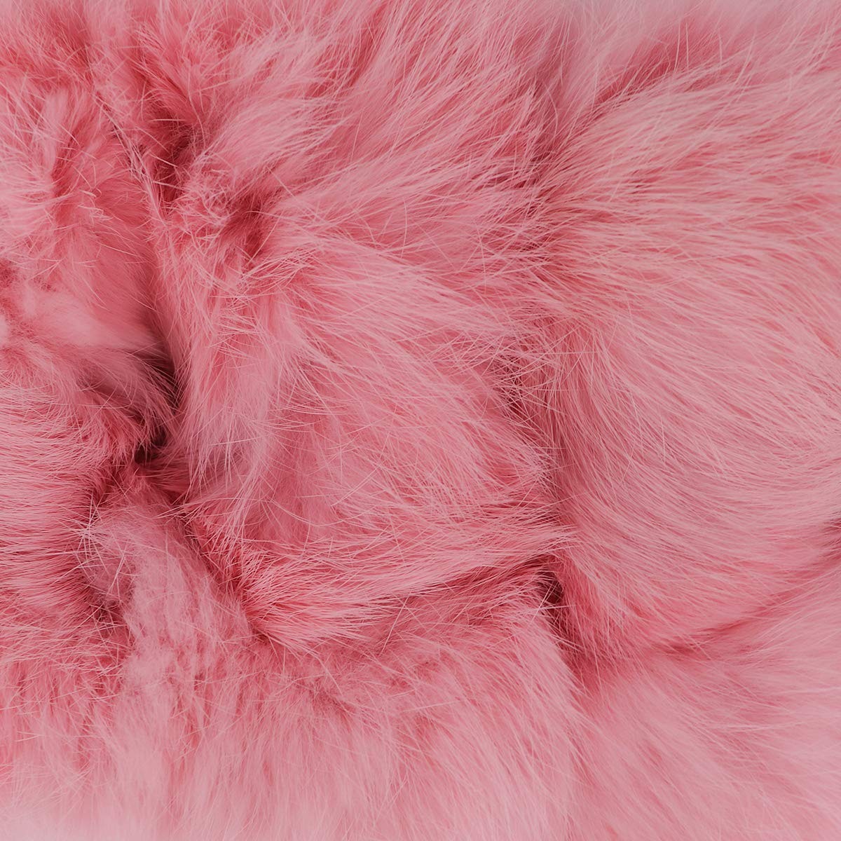surell Long Rabbit Ball Scarf - Womens Neck Trim Scarf - Winter Collar Wrap (Light Pink)